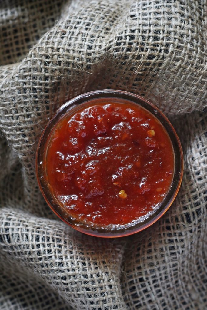 Easy Red Pepper Jam - My Diverse Kitchen - A Vegetarian Blog